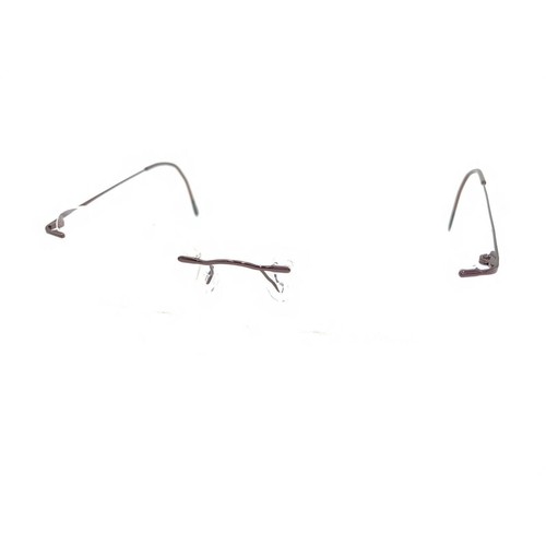 Marchon Airlock 2 760 62 Shiny Brown Rimless Eyeglasses Frames 21 140 ...