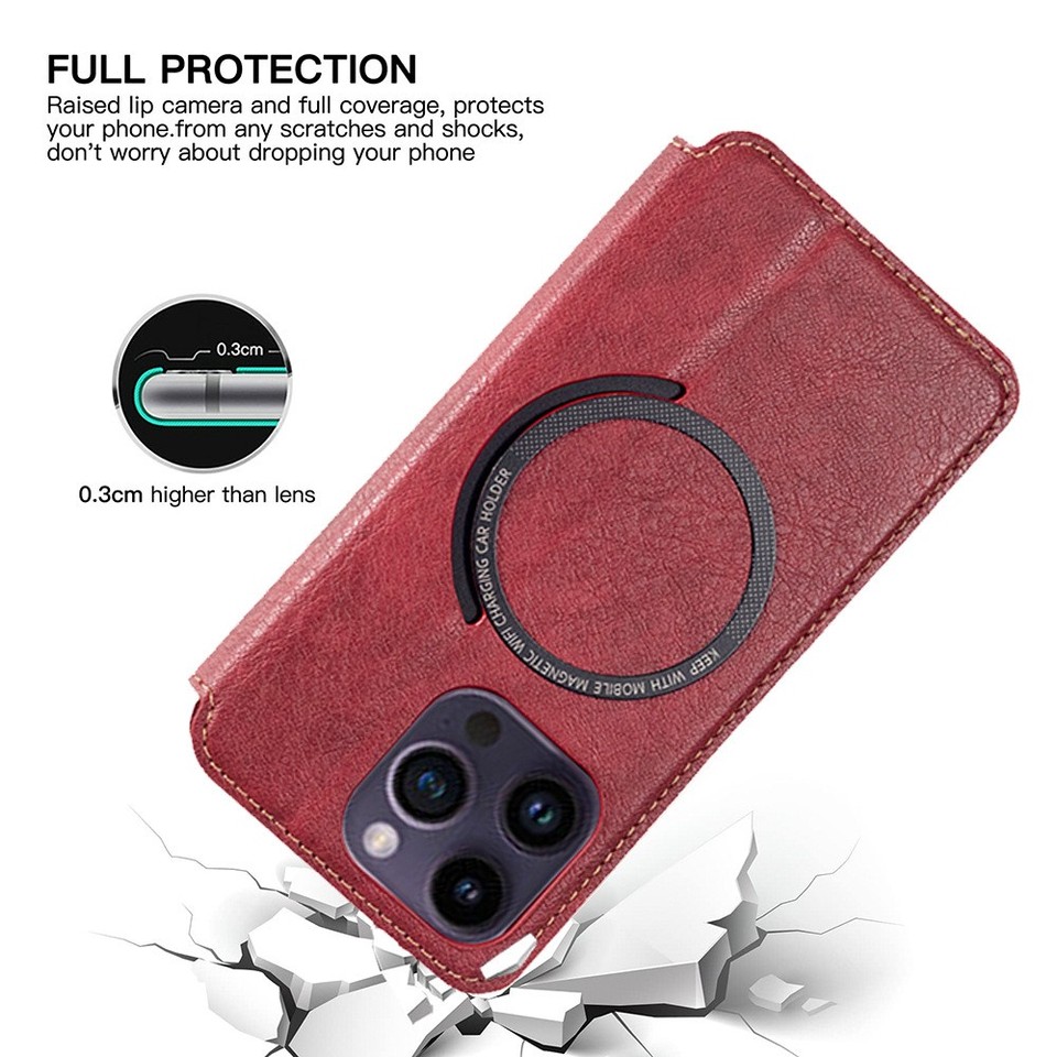 Suitable for iPhone 17 Promax magnetic flip phone case wireless ...