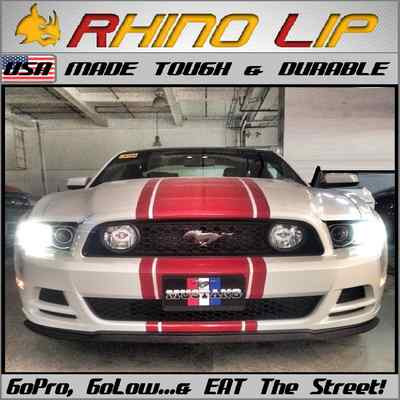 Universal Mustang Mock-Mach-1 Front Rubber Chin Lip Spoiler Splitter ...