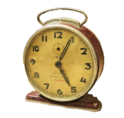 Kienzle Tam-Tam RADIO Red German 50s Alarm Clock Repeat Alarm ...