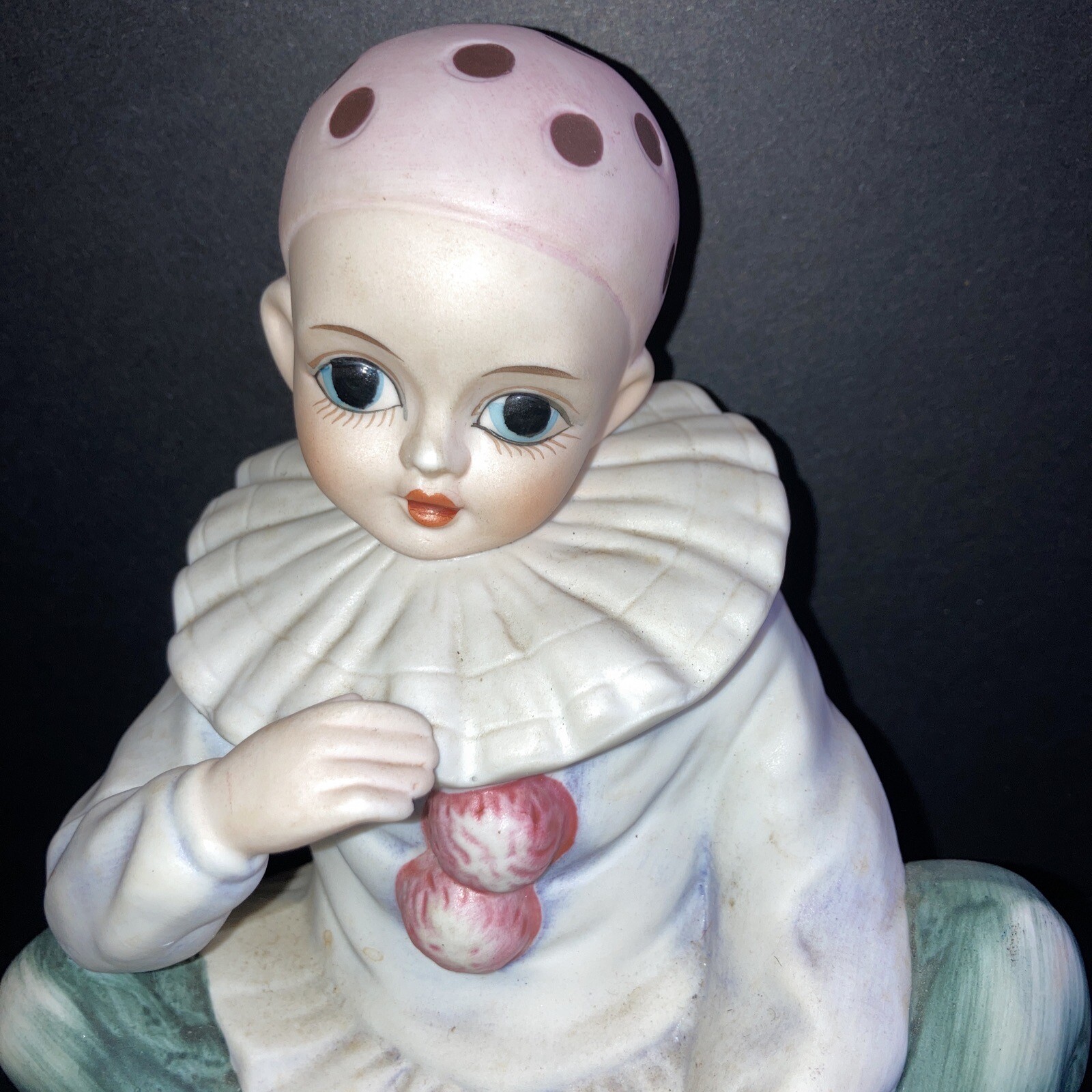 VINTAGE SEYMOUR MANN MUSIC BOX - HARLEQUIN PIERROT CLOWN ROTATING ...