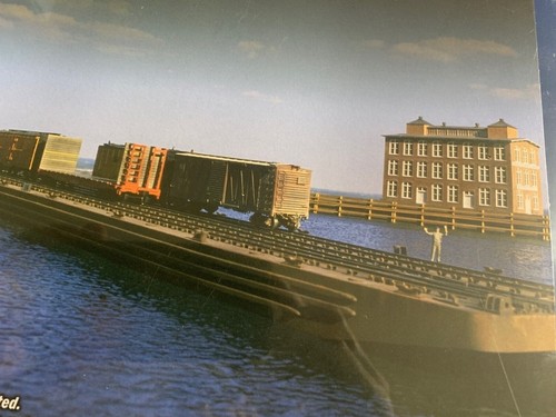 CAR FLOAT - RAILWAY BARGE 3 track HO Scale PLASTIC KIT WALTHERS 933 ...
