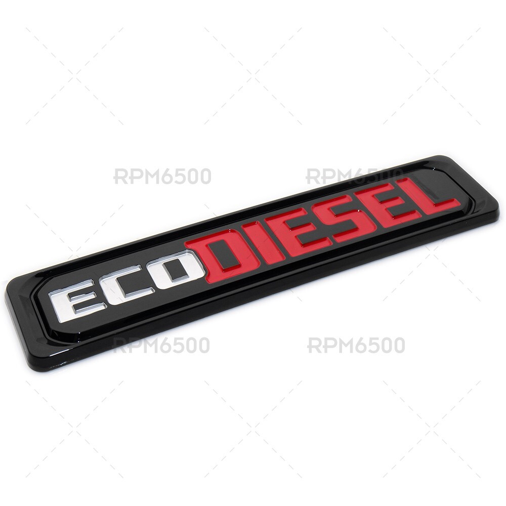 SET 2 DODGE RAM 1500 Black "Eco Diesel" Nameplate Front Fender Badge ...