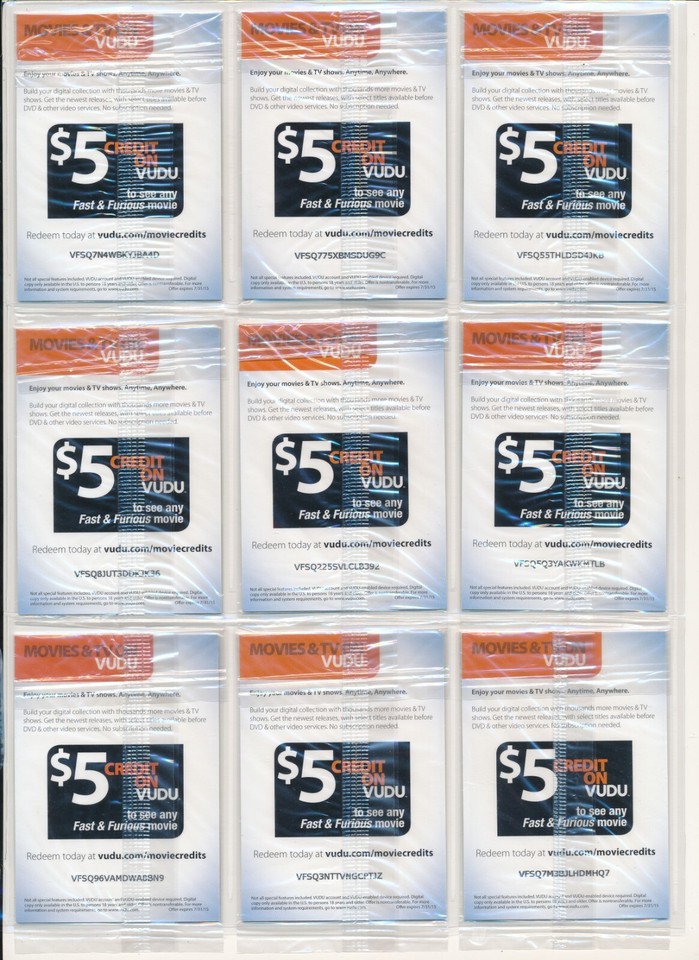 2015 Fast and Furious 7 Vudu Trading Card 1970 Charger RT Lot of (9 ...