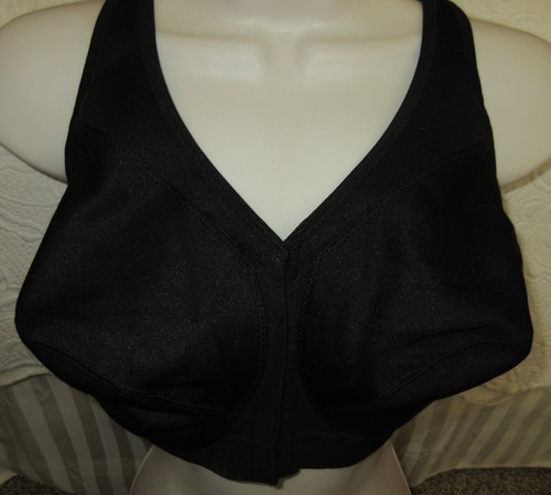 GLAMORISE 1265 BLACK MAGIC LIFT POSTURE BACK wire free FRONT CLOSE bra ...