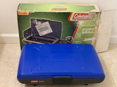 COLEMAN PERFECTFLOW INSTASTART TABLE TOP CAMP PROPANE GRILL MODEL 9924 ...