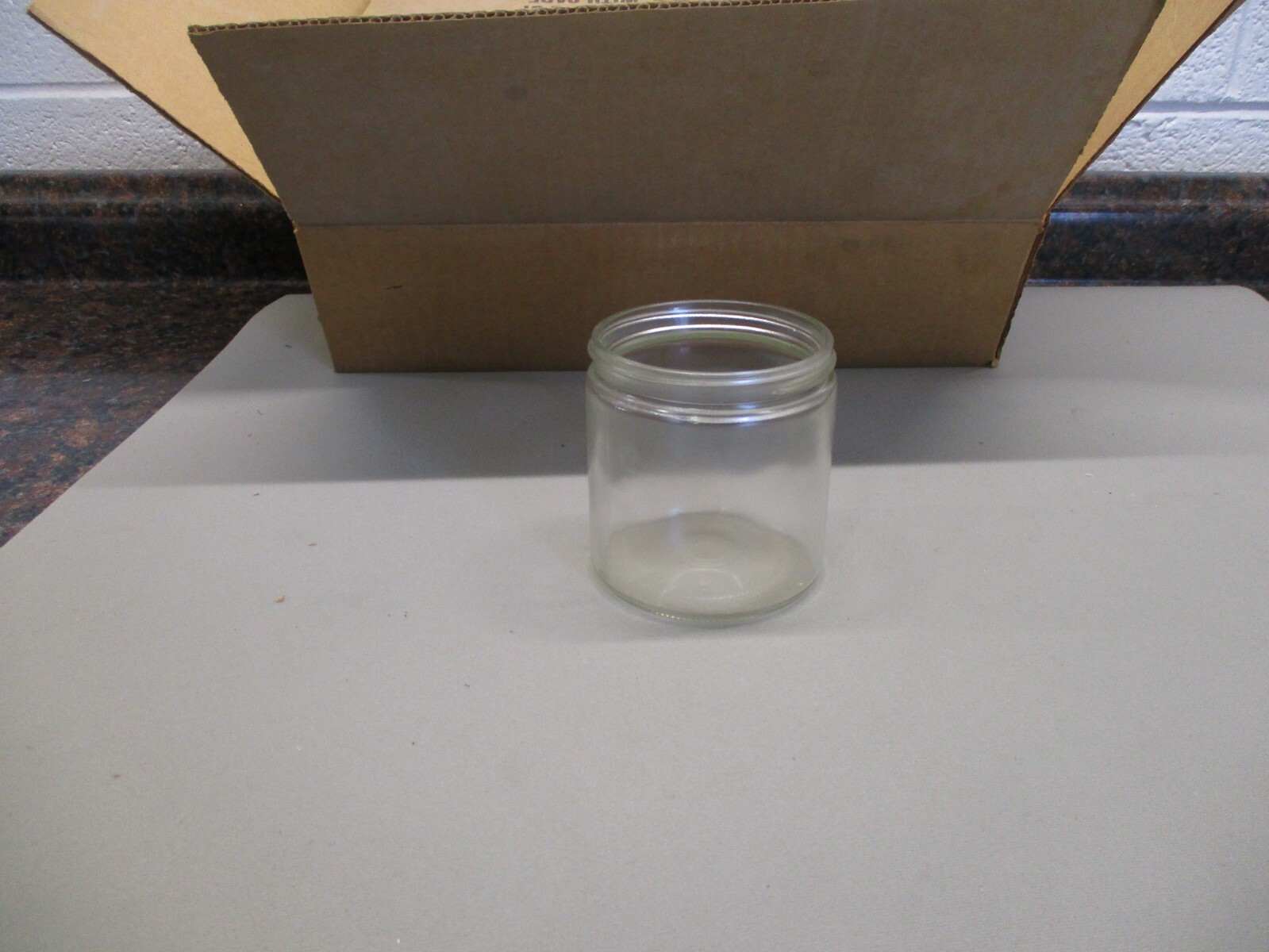 CASE OF 12 VWR Trace Clean 16OZ Straight Wide Mouth Jars Clear 742037 ...