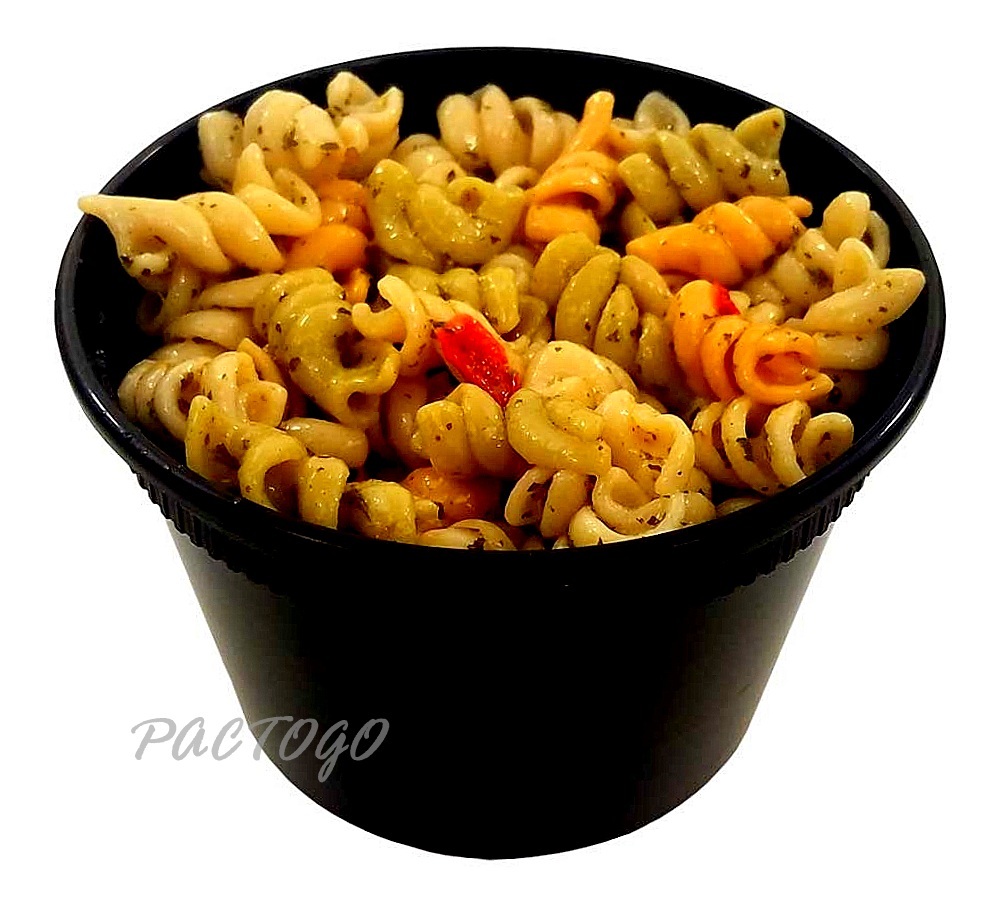 16 oz. BLACK (Pint Size) Plastic Freezer Food Storage Deli Soup ...