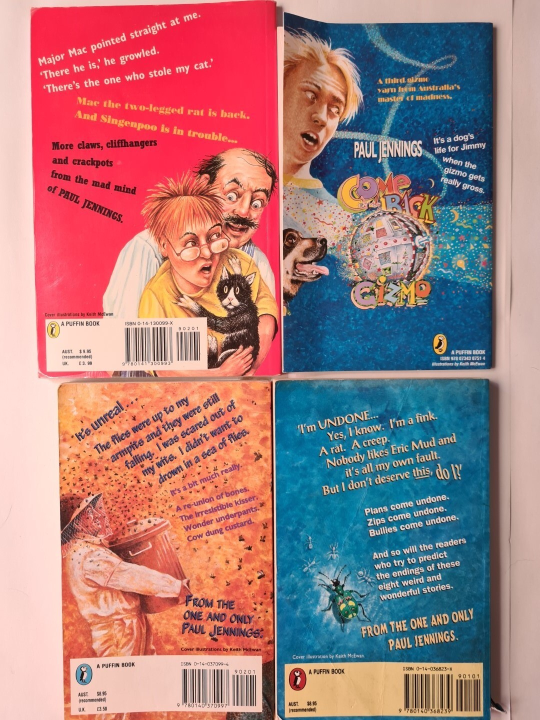 4 x Paul Jennings Come back Gizmo, Unreal Undone: Books Young Readers ...