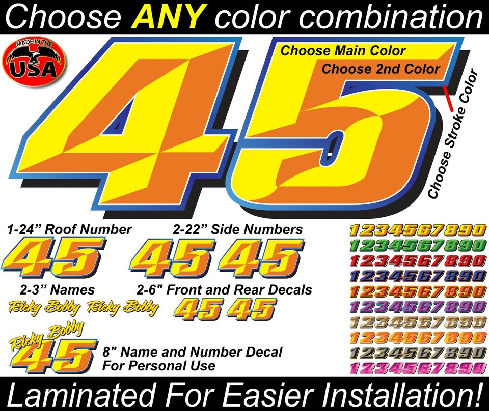RACE CAR NUMBERS SET DIRT LATE MODEL MODIFIED STREET STOCK IMCA ...