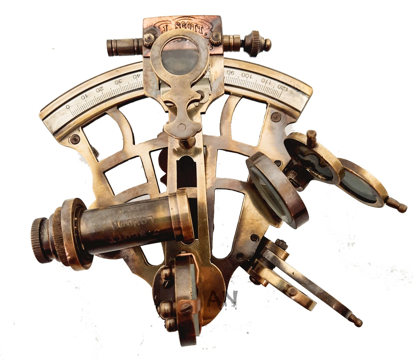 Collectable Antique Brass Nautical Marine Sextant Navigation Instrument ...