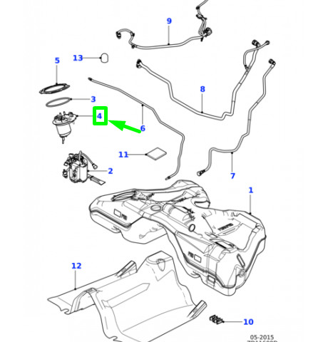 NEW JAGUAR XF X250 FUEL PUMP AND SENDER MOUNTING FLANGE C2D28280 ...
