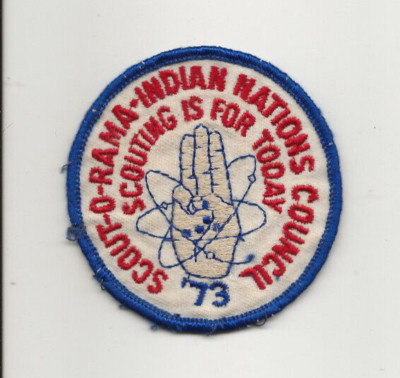 INDIAN NATIONS COUNCIL / 1973 SCOUT o RAMA patch - Boy Scout BSA GnW/4 ...