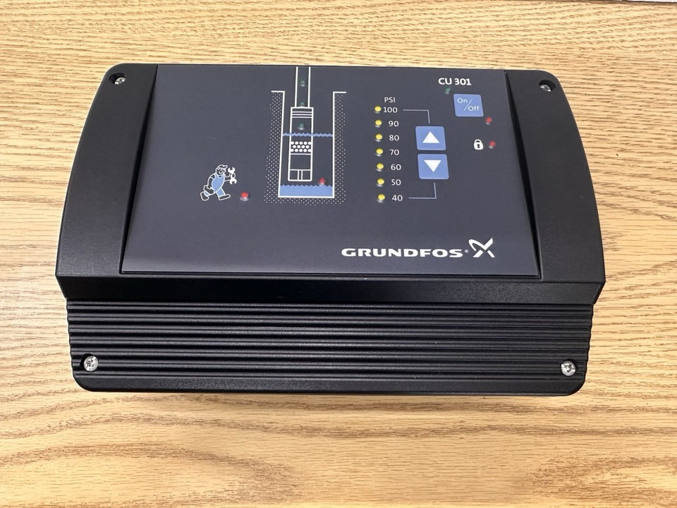 GRUNDFOS CU301 CONSTANT PRESSURE CONTROL BOX CU 301 + Transducer READ ...