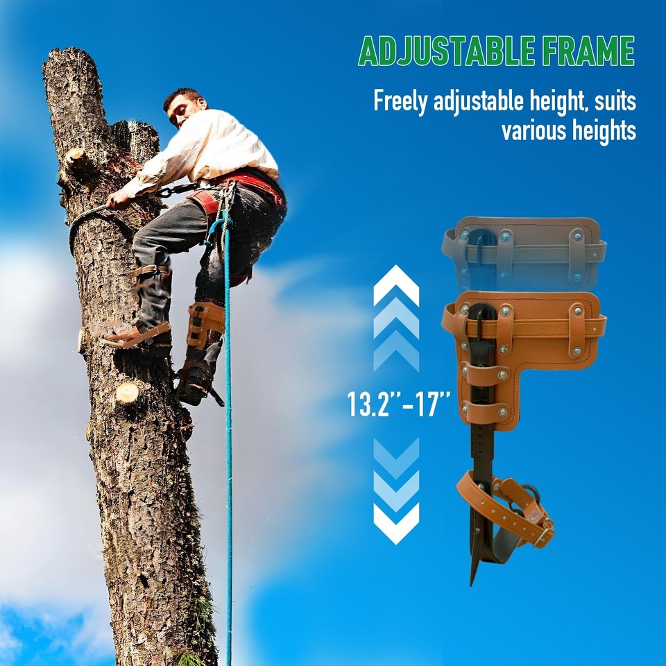 Tree Climbing Spikes Set,Tree Climbing Gear, 1 Pair Alloy Steel ...