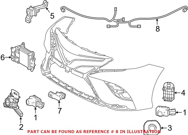 Toyota OEM 2018 Camry Front Bumper-harness 8211406120 for sale online ...