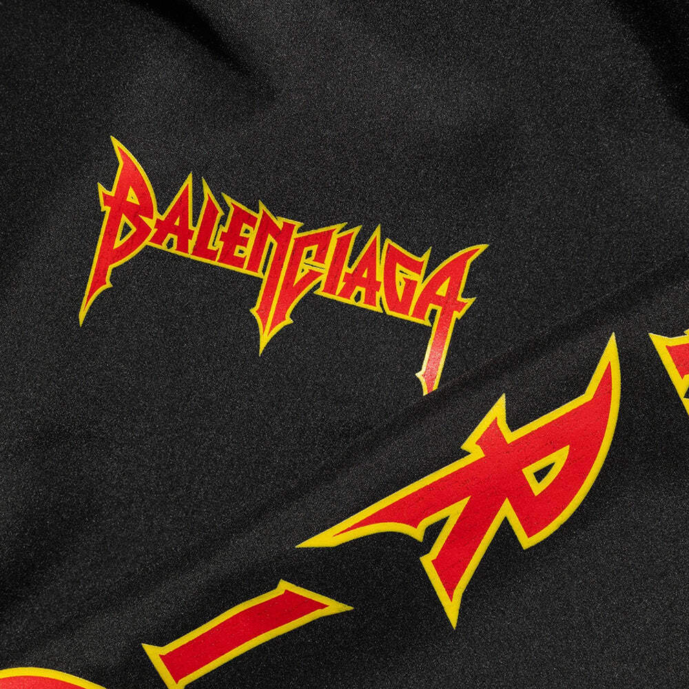 Balenciaga Men's Metal Logo Coach's Jacket Windbreaker in Balenciaga Men's Metal Logo Coach's Jacket Windbreaker in
