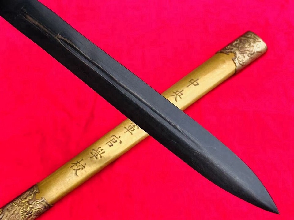 Military Chinese Kuomintang Sword Signed Army Officer Dagger Brass ...
