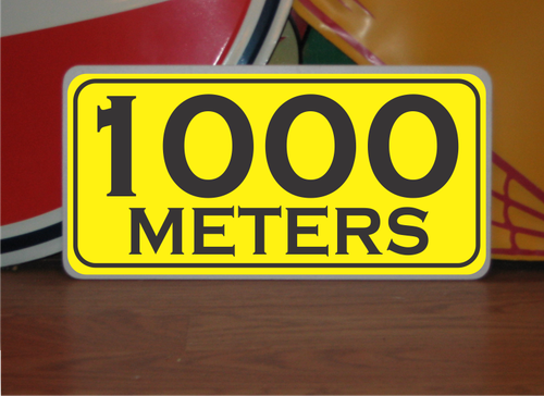 1000 Meters Marker Metal Sign 4 Golf Club Yardage or Course Gun ...