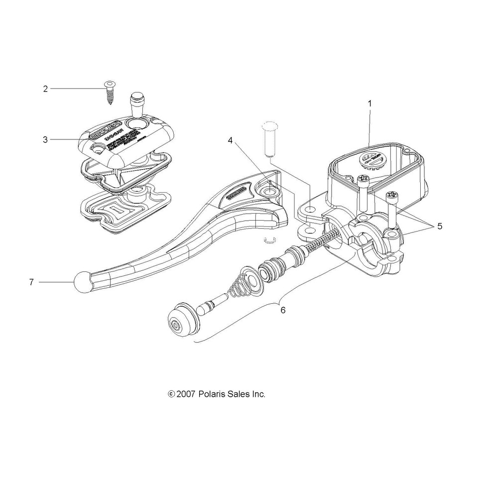 Polaris New OEM Master Cylinder Assembly, Part 2010238 | eBay