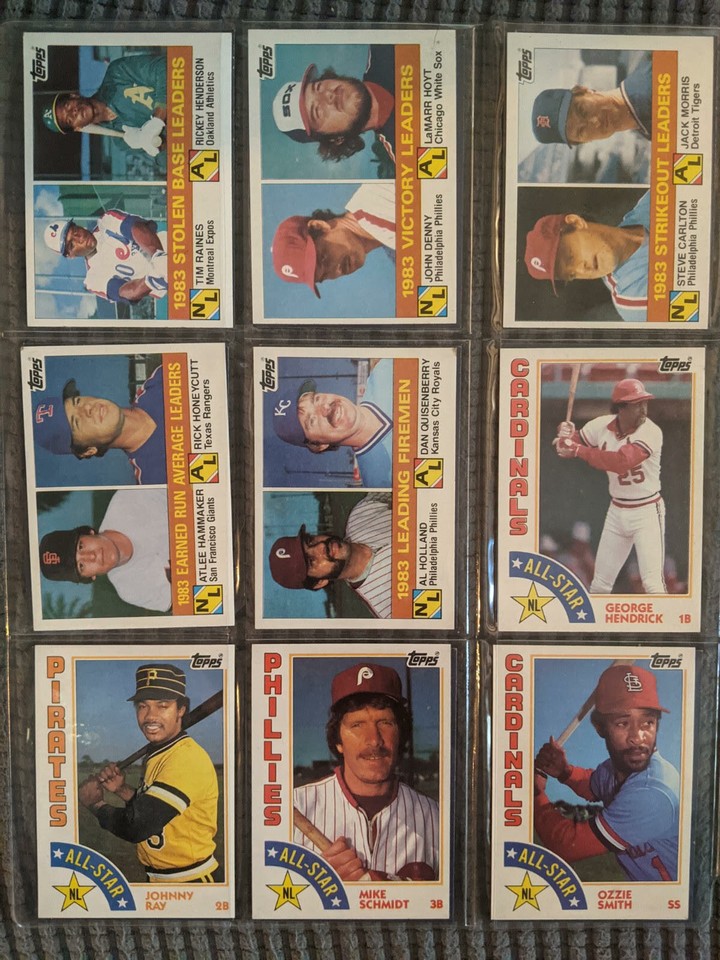 1984 Topps Baseball Cards Complete Set in Excellent Condition - MUST ...