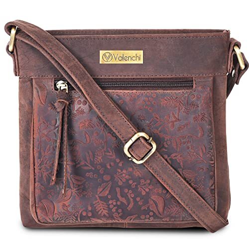 Valenchi Genuine Leather Crossbody Handbag for Women - Shoulder Brown ...