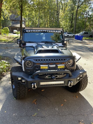 Xprite Piranha Steel Hood Bonnet Case With Scoop Vent for 07-18 Jeep ...
