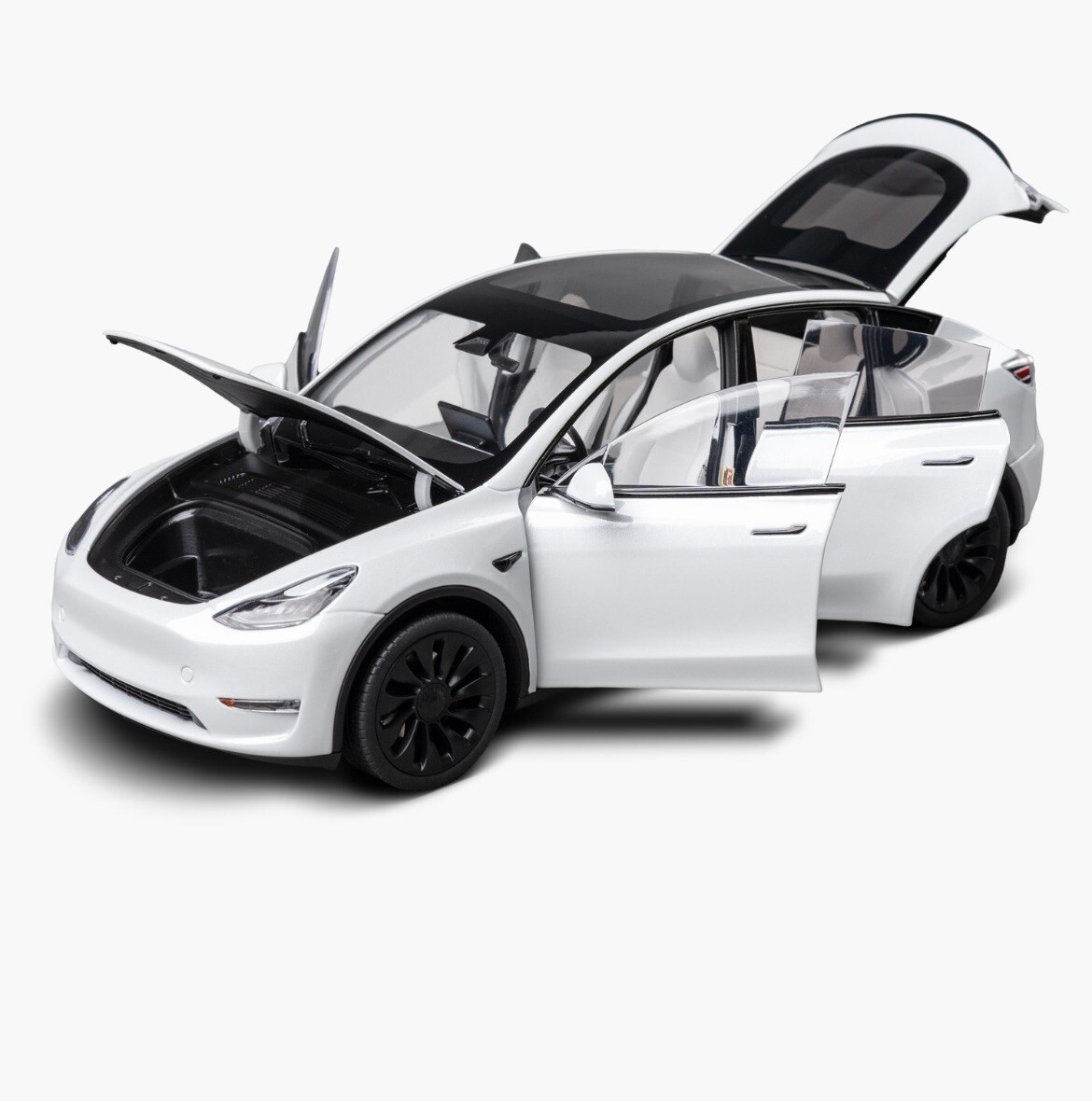 TESLA 1:18 Scale Model Y Pearl White Diecast Model Y Official Goods ...