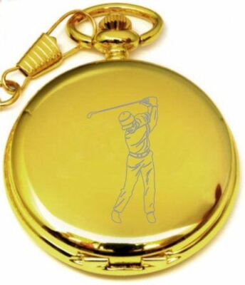PERSONALISED GOLD GOLF POCKET WATCH PW6 | eBay UK
