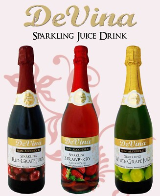 DeVina Sparkling Non-Alcoholic Wine Drink 750ml bottle for Celebrations ...