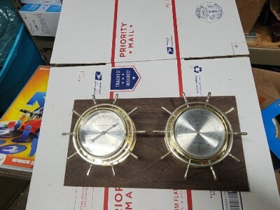 Vintage Springfield Instrument Thermometer and Barometer Wall Display ...