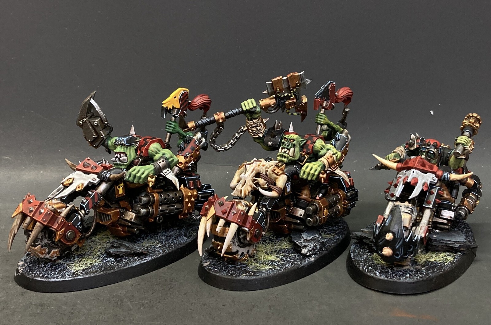 Orks Warbikers Mob Warhammer 40k army Pro Painted Games Workshop 40,000 ...
