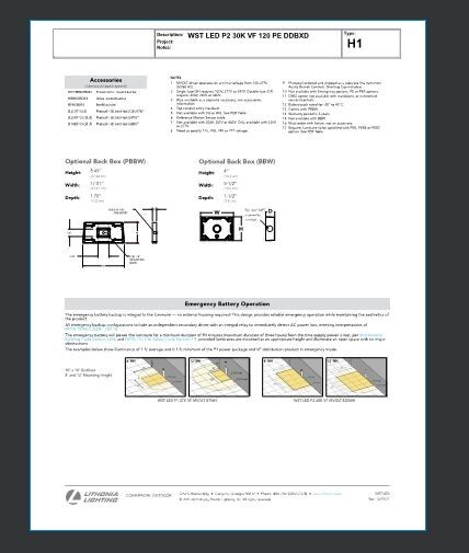 LITHONIA LIGHTING WST LED P2 30K VF 120 PE DDBXD | eBay