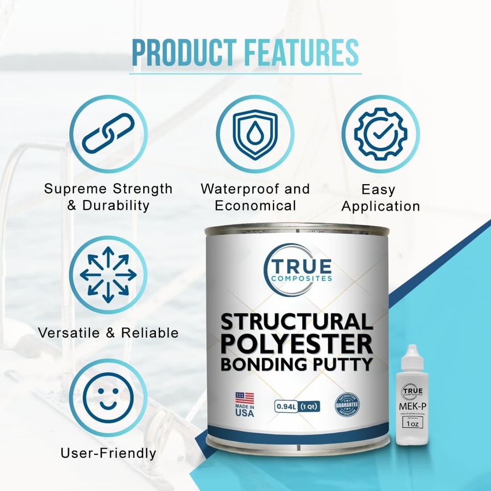 Structural Polyester Bonding Putty - Marine Grade, Fiber Reinforced ...