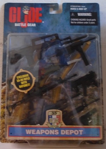 GI Joe Weapons Depot Battle Gear SA-80 Rifle Bayonet Desert Storm M-16 ...
