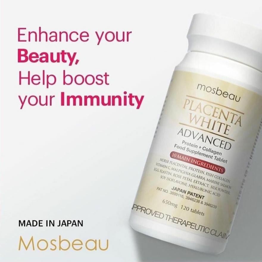 2x MOSBEAU Placenta White Advanced Supplement 120 Tablets / 650mg | eBay