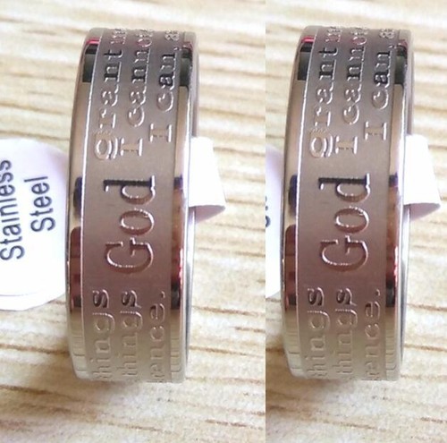50pcs Jesus Religious Etched Serenity Prayer 316L Stainless steel ...