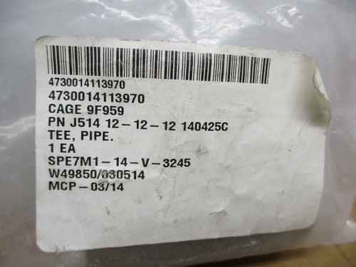 Parker SAE J514 12-12 PIPE TEE | eBay