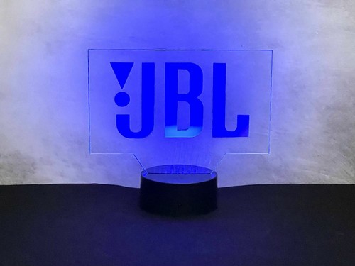 JBL LED Edge Lit Lighted Sign W/ 16 Color Base And Remote 7.8" x 7.1 ...