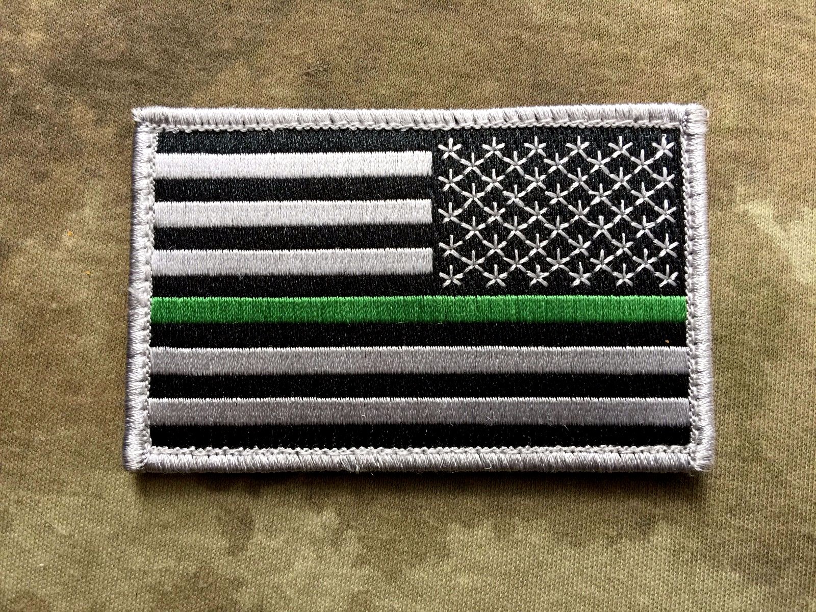 Thin GREEN Line American Flag Patch, Federal Agents, Game Wardens ...