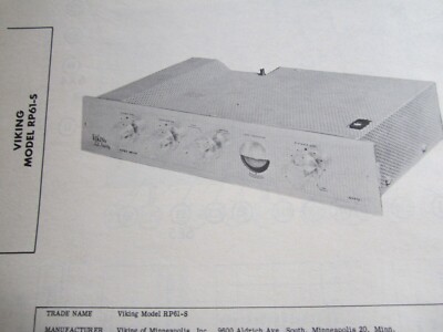 VIKING RP61-S AMPLIFIER AMP PHOTOFACT | eBay