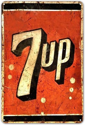 7 Up Vintage Advertising 1940s Tin Sign 8 x 12 | eBay