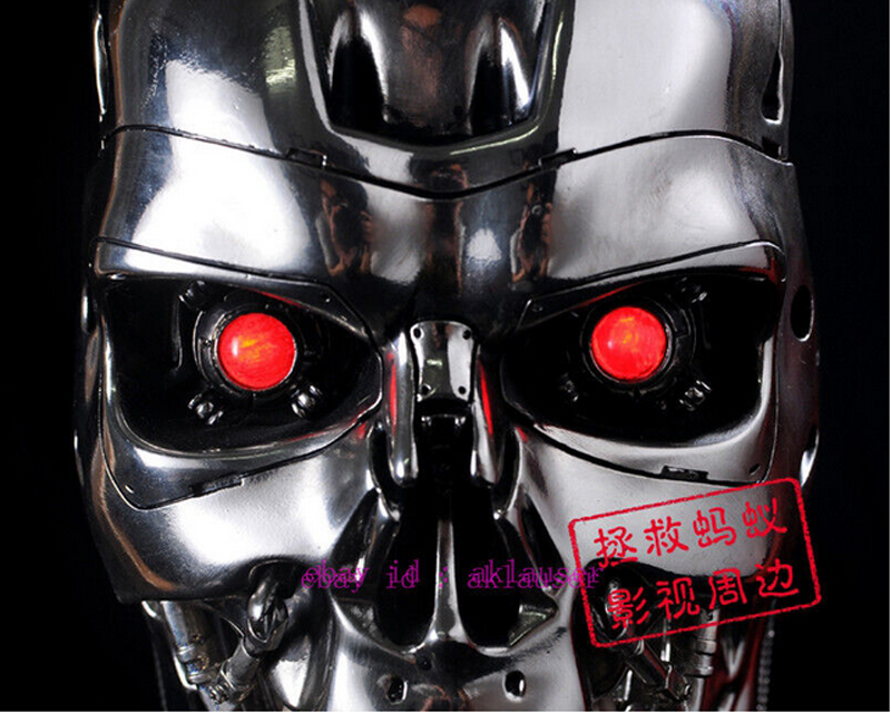 Perfect Terminator Arnold T2 T800 1:1 Endoskeleton Skull Resin Statue ...