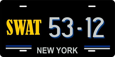 Any State Any Text Police SWAT Personalized Auto Motorcycle License ...