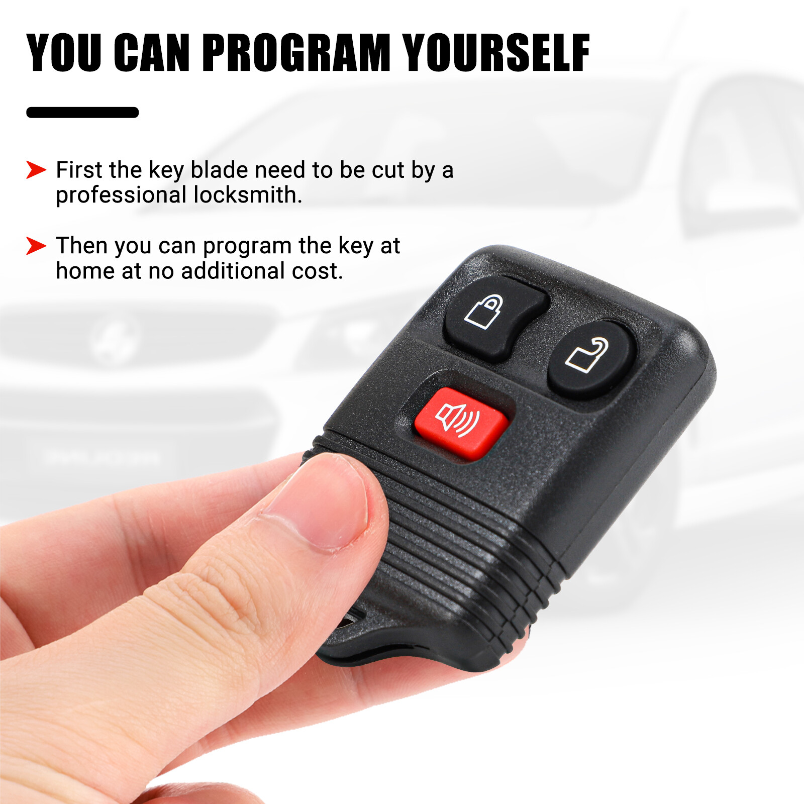 2 Keyless Entry Remote Key Fob Clicker Transmitter for Ford 1998-2016 ...