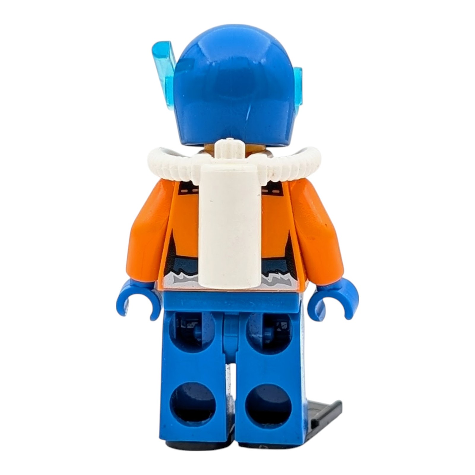 LEGO minifigure scuba diver orange/blue suit oxygen diver helmet fins ...