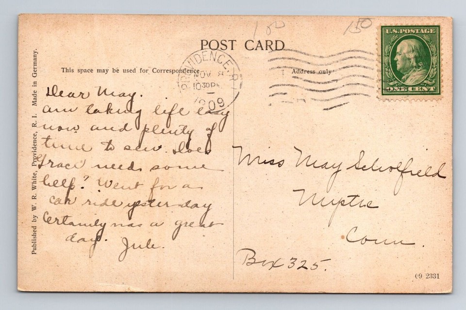 Providence RI-Rhode Island, United States Post Office, Vintage c1909 ...