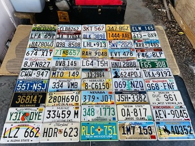 LOT OF 50 COMPLETE SET OF ALL UNITED STATES LICENSE PLATES——CHECK IT ...