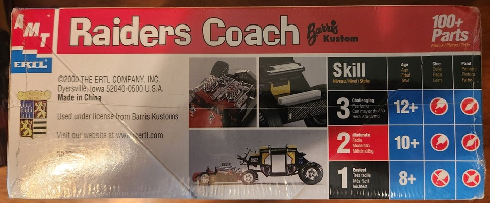 AMT Barris Kustom Raiders Coach 1/25 Scale Model Kit 30261 SEALED NIB ...