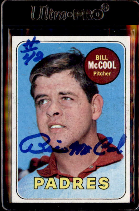 Bill McCool San Diego Padres 1969 Topps #129 Signed Baseball Card ...